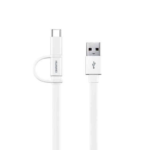 Huawei 2-in-1 Data Cable USB-C & Micro-USB 1.5 metre White - Gomibo.ie