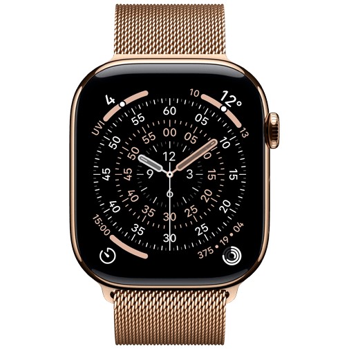 Apple Watch Series 11 46mm 5G Goud Titanium (Gouden Milanese Band M/L ...