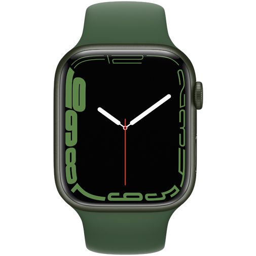 Apple Watch Series 7 41mm Vert (Bracelet Silicone Vert) - Gomibo.fr