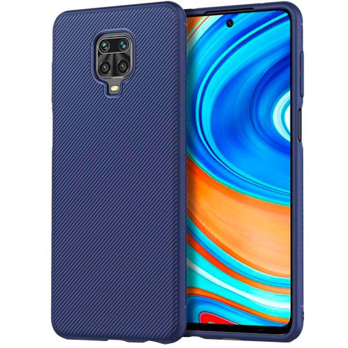 Just in Case Texture TPU Case Blue Xiaomi Redmi Note 9 Pro - Gomibo.be