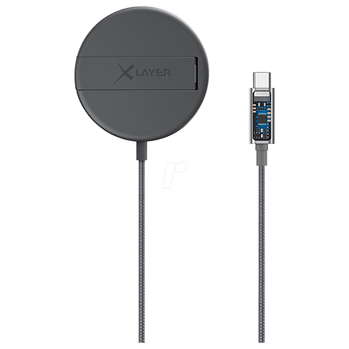 Xlayer Magfix Pro Universele Draadloze Oplader 15W Grijs - Belsimpel